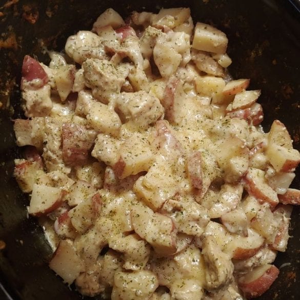 Slow cooker/instant pot garlic Parmesan chicken & potatoes