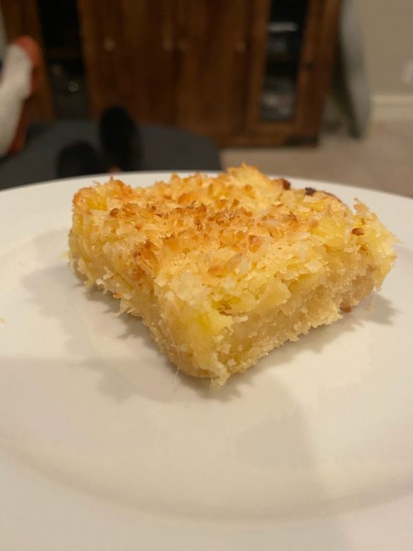 Easy Pineapple Coconut Squares
