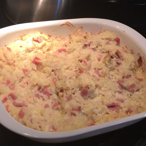 CHICKEN CORDON BLEU RICE BAKE