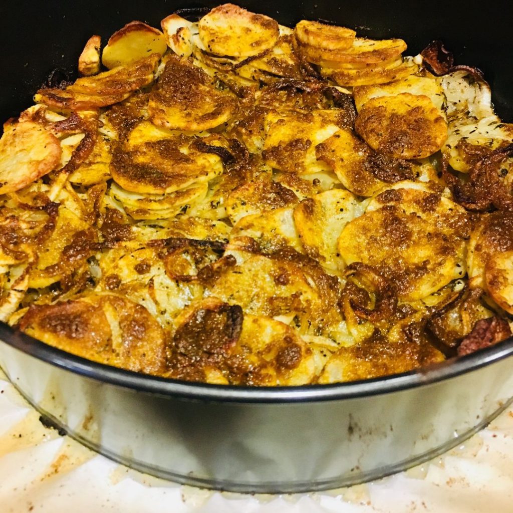 Simple Potato Cake with Onions