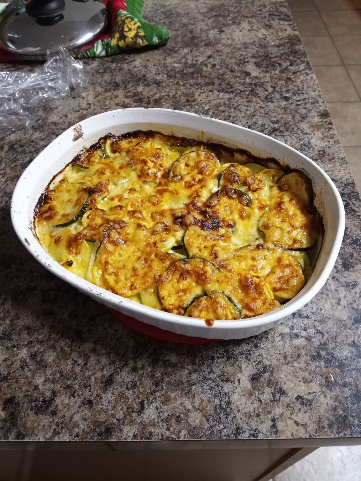 ZUCCHINI AND SQUASH AU GRATIN